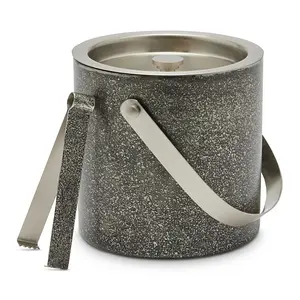 BLUE PHEASANT Zaxton Lidded Ice Bucket & Tongs - Grey