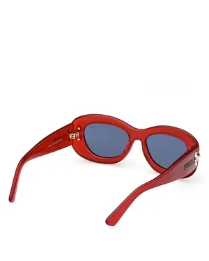 Emilio Pucci 52mm Geometric Sunglasses - Red/blue Solid