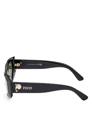 Emilio Pucci Geometric Sunglasses, 55mm
