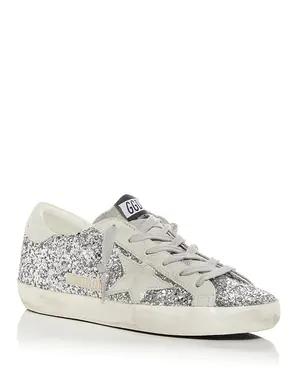Golden Goose Silver Tone Sneakers For Women
