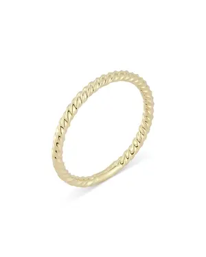 MOON & MEADOW 14k Yellow Twist Narrow Band - Gold