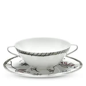 SERAX Marni Soup Bowl With Handles & Fiore Rosa Saucer - Multi