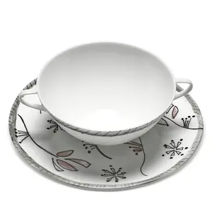 SERAX Marni Soup Bowl With Handles & Fiore Rosa Saucer