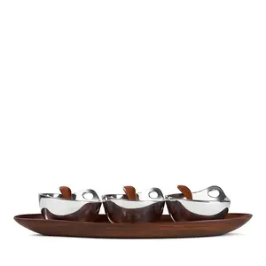 NAMBE Portables Triple Condiment Server - Brown