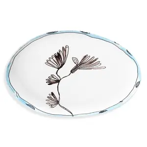 SERAX Marni Camelia Aubergine Oval Platter - Multi