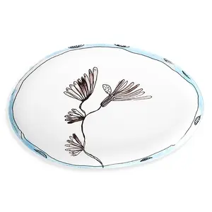SERAX Marni Camelia Aubergine Large Oval Platter - Multi