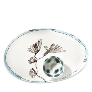 SERAX Marni Camelia Aubergine Large Oval Platter