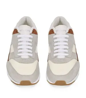 Saint Laurent Suede-trim Bump Sneakers - White