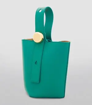 Loewe Mini Leather Pebble Bucket Bag