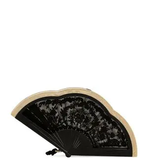 Dolce & Gabbana Lace Fan Clutch Bag