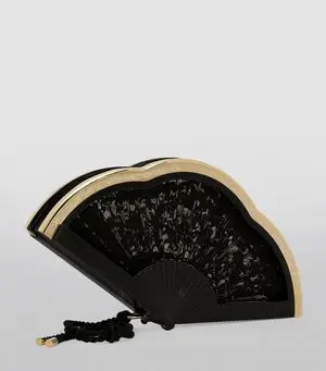Dolce & Gabbana Lace Fan Clutch Bag