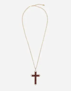 Dolce & Gabbana Cross Pendant Necklace - Yellow