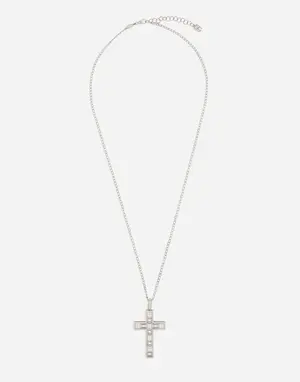 Dolce & Gabbana Pendente Croce R Necklace - White