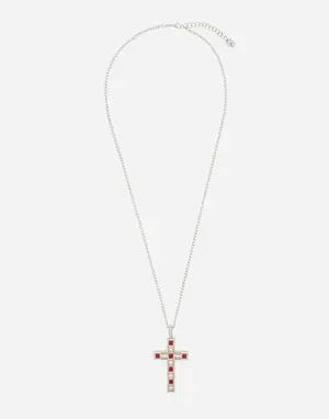 Dolce & Gabbana 381 Pendente Croce R Necklace - Red