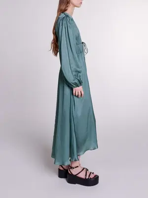 Maje Satin-look Maxi Dress