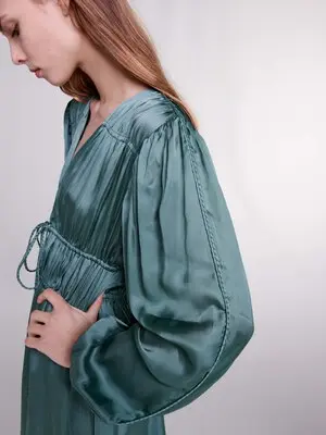 Maje Satin-look Maxi Dress