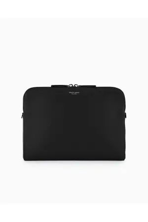 Giorgio Armani Leather Document Holder - Black