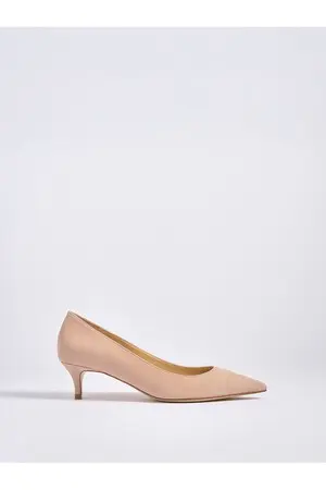 Marion Parke Classic Suede Kitten Heel Pumps
