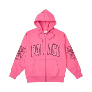 PALACE Spider Zip Hood - Pink