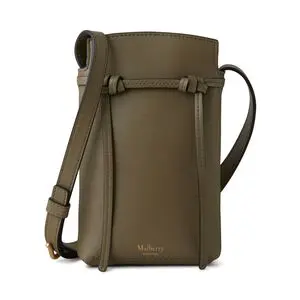 Mulberry Clovelly Phone Pouch Linen Green