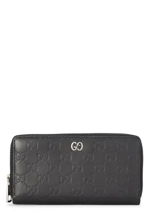 Gucci Ssima Zip Around Wallet - Black