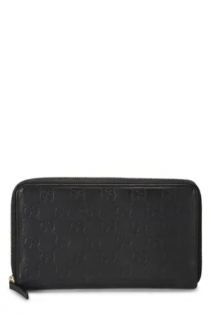 Gucci Ssima Zip Around Wallet - Black