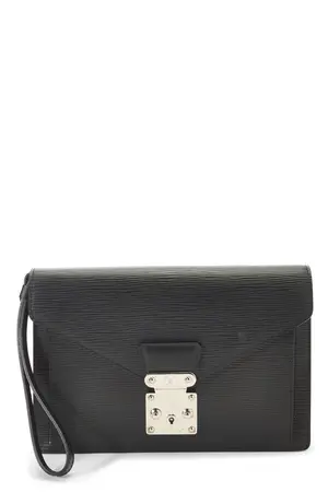 LOUIS VUITTON Epi Sellier Dragonne - Black