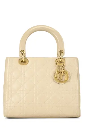 DIOR Christian Dior Lady Dior Medium Cannage Quilted Lambskin