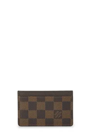 LOUIS VUITTON Damier Ebene Porte Cartes Simple - Brown