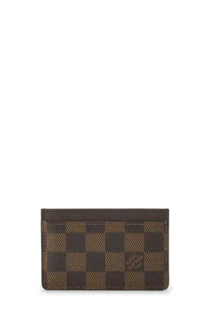 LOUIS VUITTON Damier Ebene Porte Cartes Simple