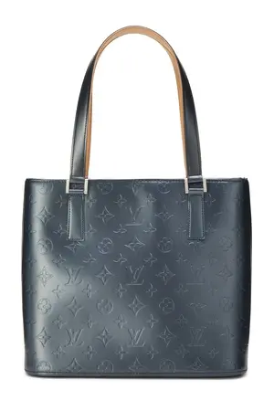 LOUIS VUITTON Louis Vuitton Monogram Vernis Mat Stockton Navy