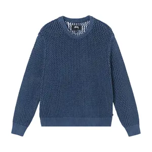 StÜssy Pigment Dyed Loose Gauge Sweater - Blue
