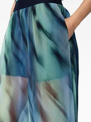Armani Exchange Abstract-print Wide-leg Trousers