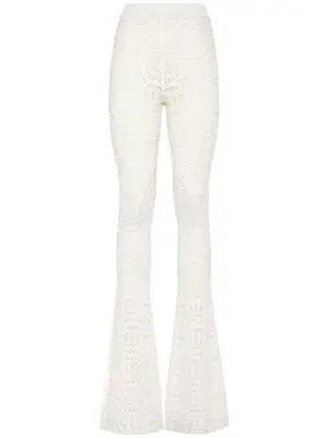 Philipp Plein Monogram Knit Trousers - White