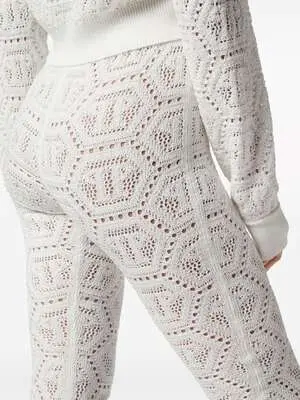 Philipp Plein Monogram Knit Trousers - White