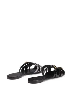 GIUSEPPE ZANOTTI Alhima Leather Sandals - Black