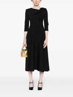 NISSA Bow-detail Midi Dress