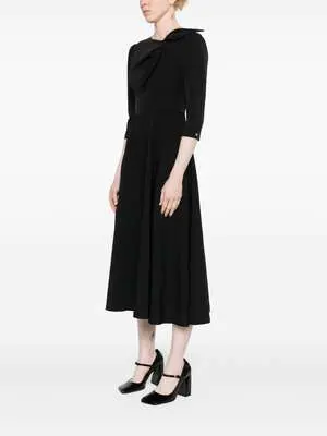 NISSA Bow-detail Midi Dress