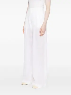 Chloé Wide-leg Ramie Trousers