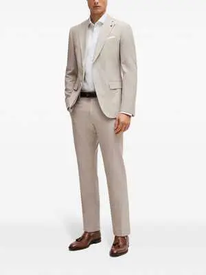 BOSS Spread-collar Linen Shirt