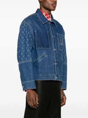 MARINE SERRE Deadstock Moon-print Denim Jacket