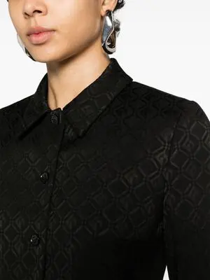 MARINE SERRE Moon Diamant-jacquard Cropped Jacket
