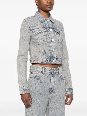 Acne Studios Monogram-jacquard Denim Jacket