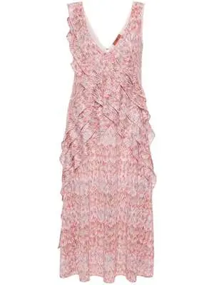 Missoni Zigzag Ruffled Midi Dress
