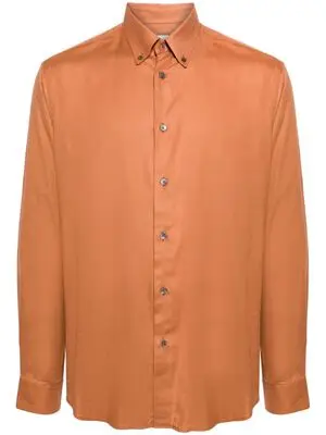 Paul Smith Cotton Poplin Buttoned Shirt - Brown