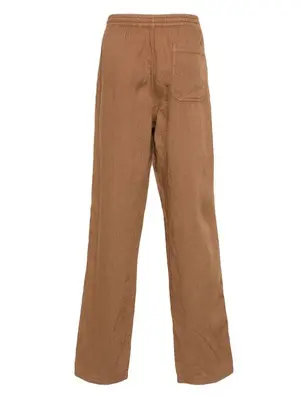 Aspesi Linen Straight Trousers - Brown