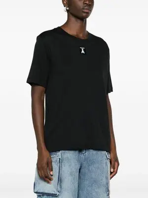 Patrizia Pepe Logo-patch T-shirt - Black