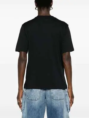 Patrizia Pepe Logo-patch T-shirt - Black