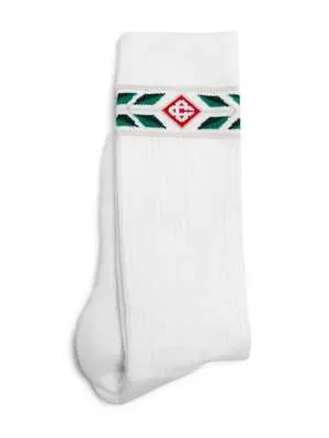 Casablanca Laurel Ribbed-knit Socks