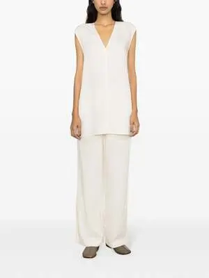 TOTEME Fluid Drawstring Trousers - White